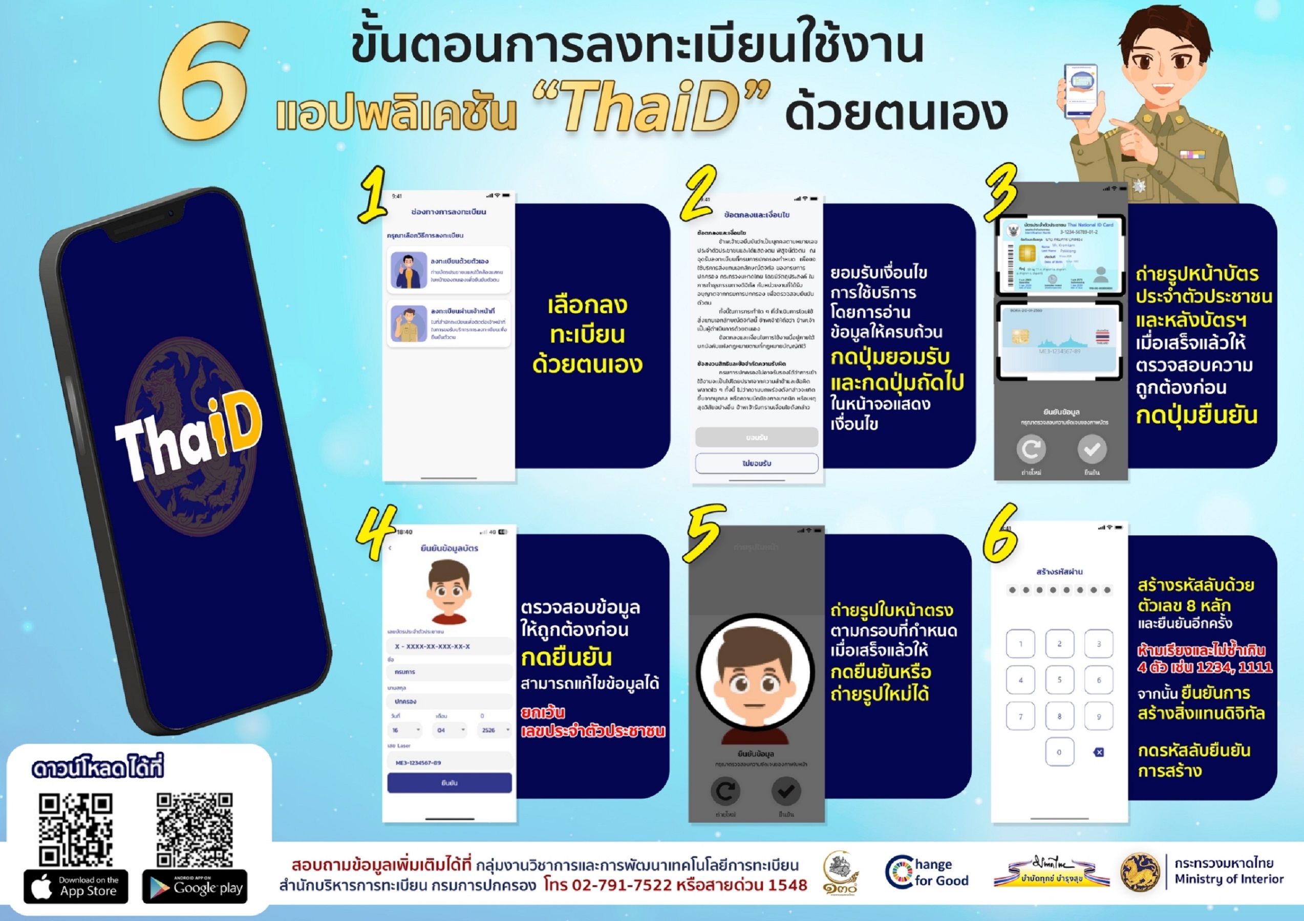 ThaID แสดงบัตรประชาชน-ทะเบียนบ้าน ออนไลน์ ช่วยประชาชนยืนยันตัวตน สะดวก-รวดเร็ว-ปลอดภัย ด้วยมือถือ